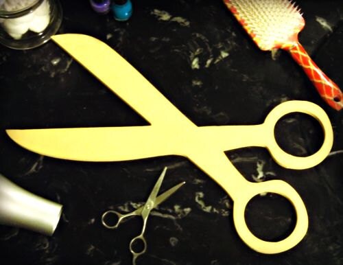 Scissors Hair Salon Beautician Wood Decor Unfinished | Etsy