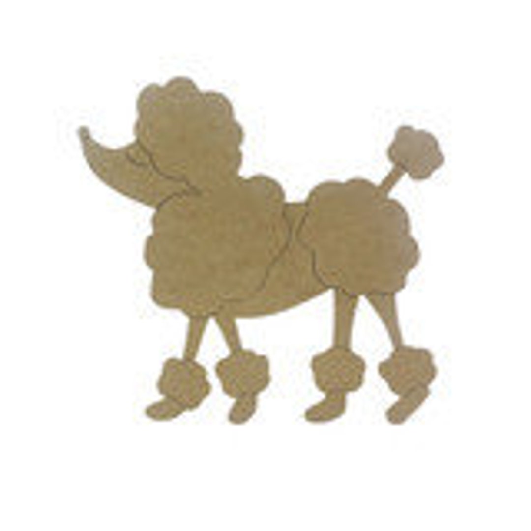 Poodle, Animal Shapes, Unfinished Wood Cutout, Paint by Line - Etsy