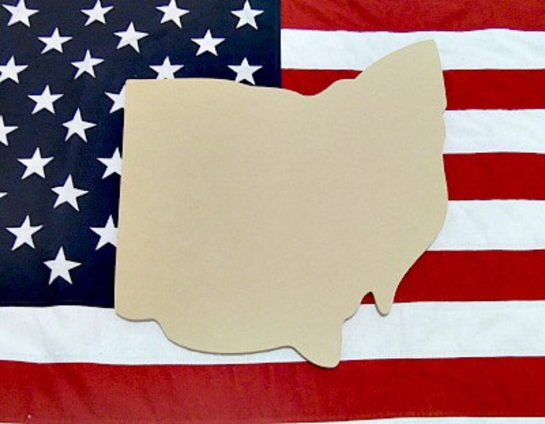 Ohio Unfinished Wooden State Craft Decorable Shape, Any State Available ...