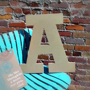 Rockwell Unfinished Wooden Alphabet Letter Large, Wood Wall Decor ...