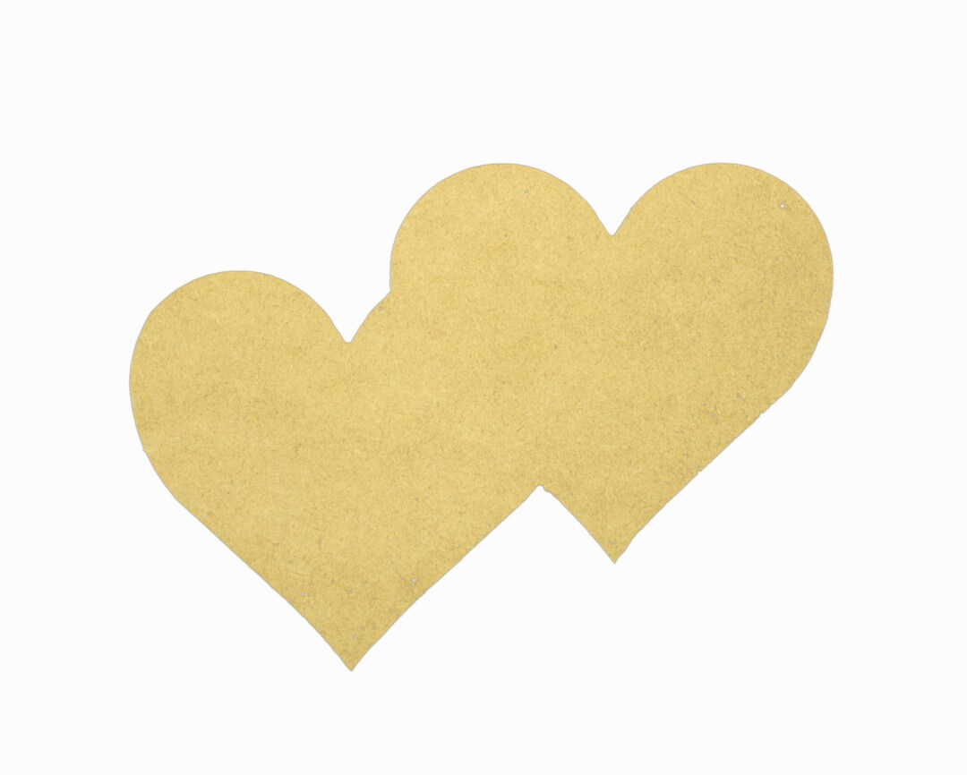 Double Heart Craft, Wooden Unfinished Shape, Valentines Day Shape ...