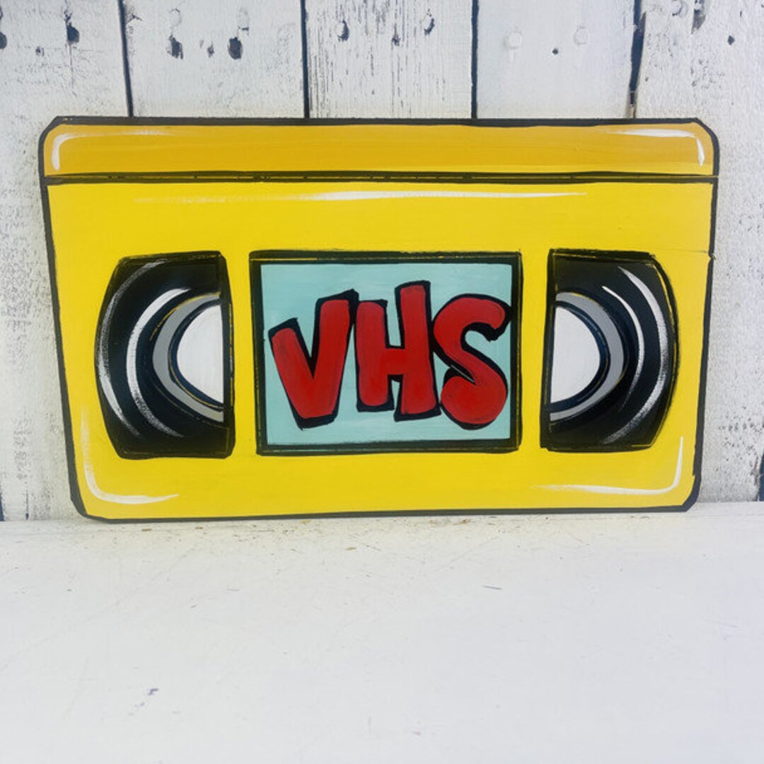 VHS Tape, 90's Shape Unfinished Wood Cutout, Paint by Line - Etsy