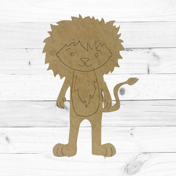 Cowardly Lion, Cartoon Shape, MDF Wooden Craft, Unfinished Craft - Etsy
