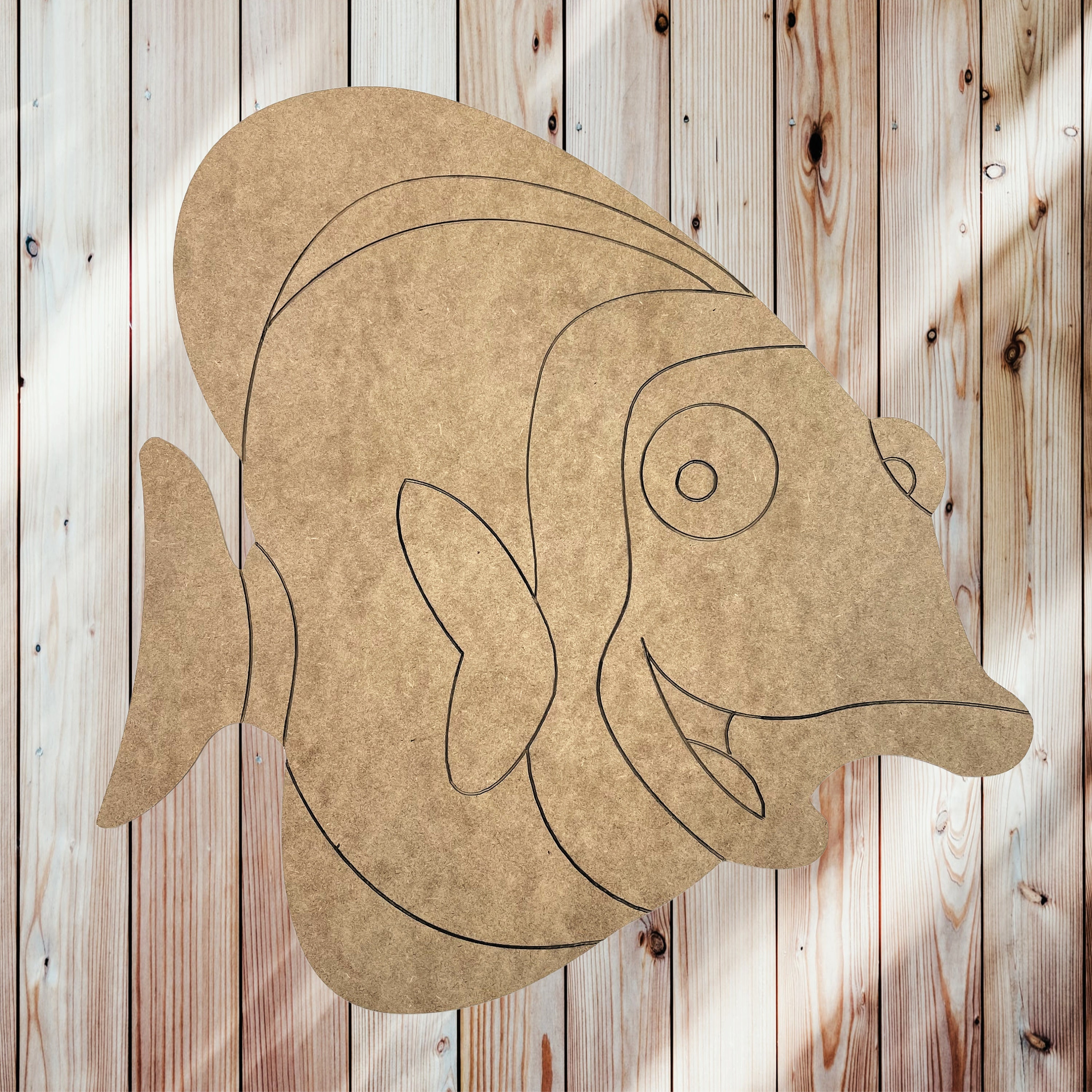 Buy Our Happy Fat Fish With Bulging Eyes Wooden Cutout - Etsy