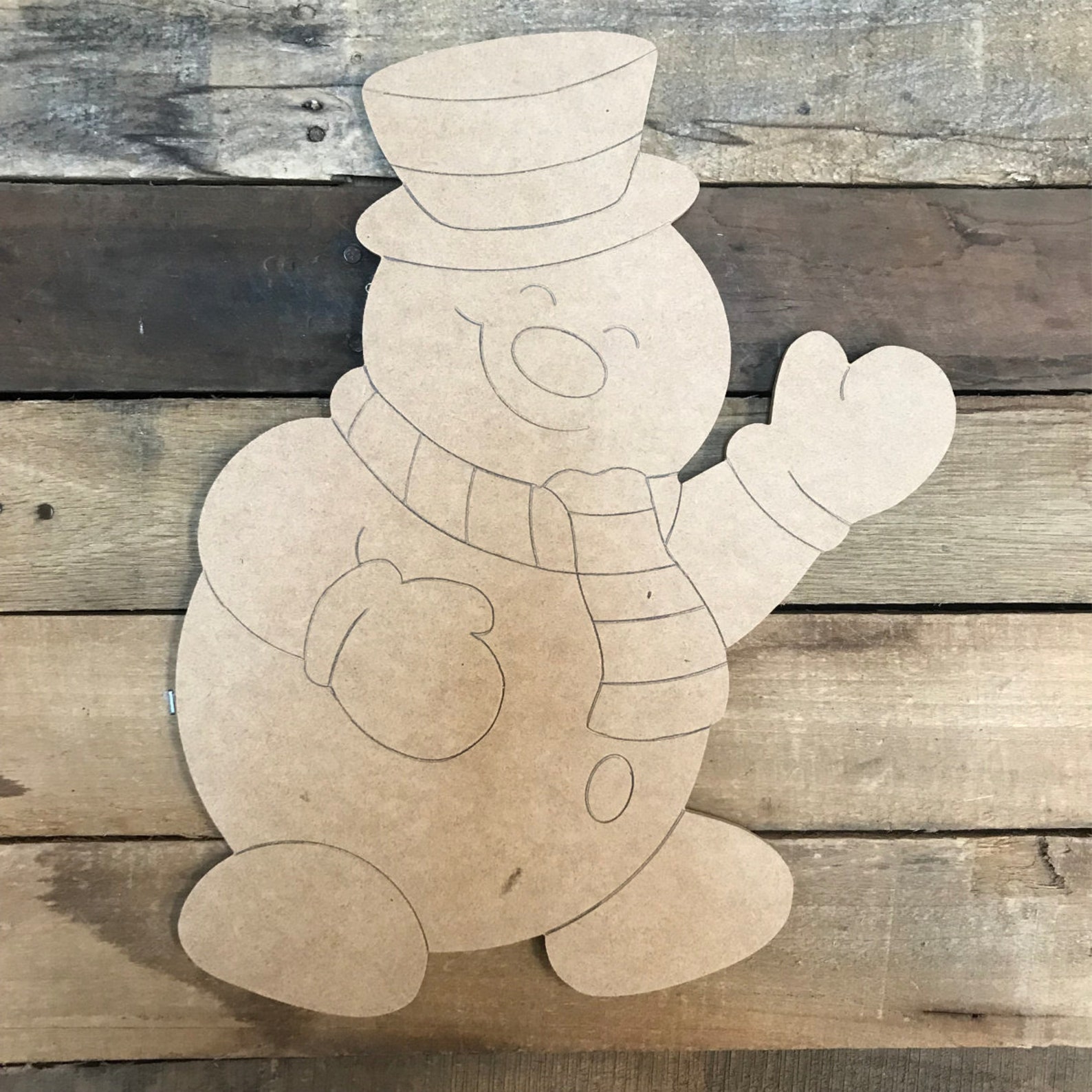 Christmas Holiday Fat Snowman 2, Snowman With Feet and Hat Unfinished ...