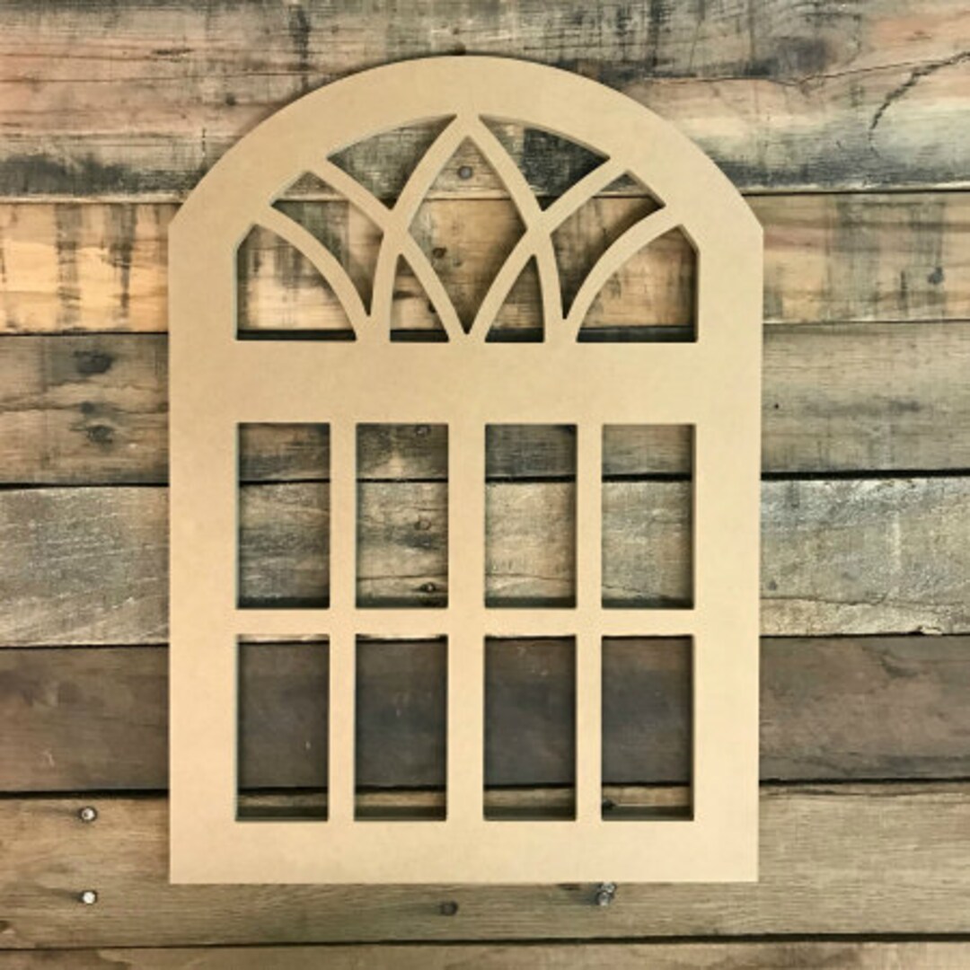 Unfinished Wood Cathedral Window: DIY Farmhouse Wall Decor - Etsy