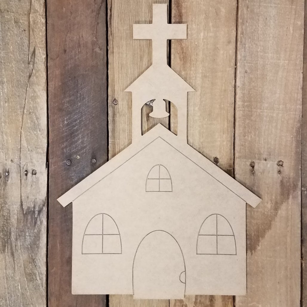 Church House Chapel Shape Engraved Church With Steeple | Etsy