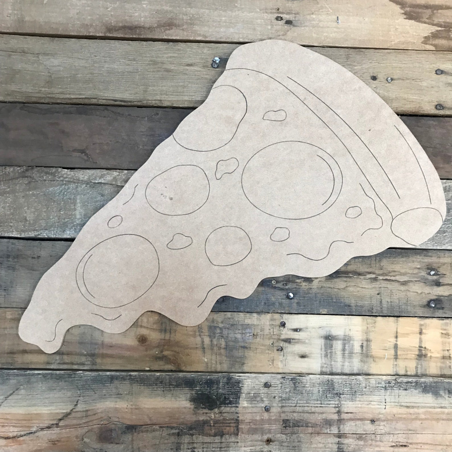 Pizza Pizza Slice Italian Pizzeria Food Unfinished Craft - Etsy