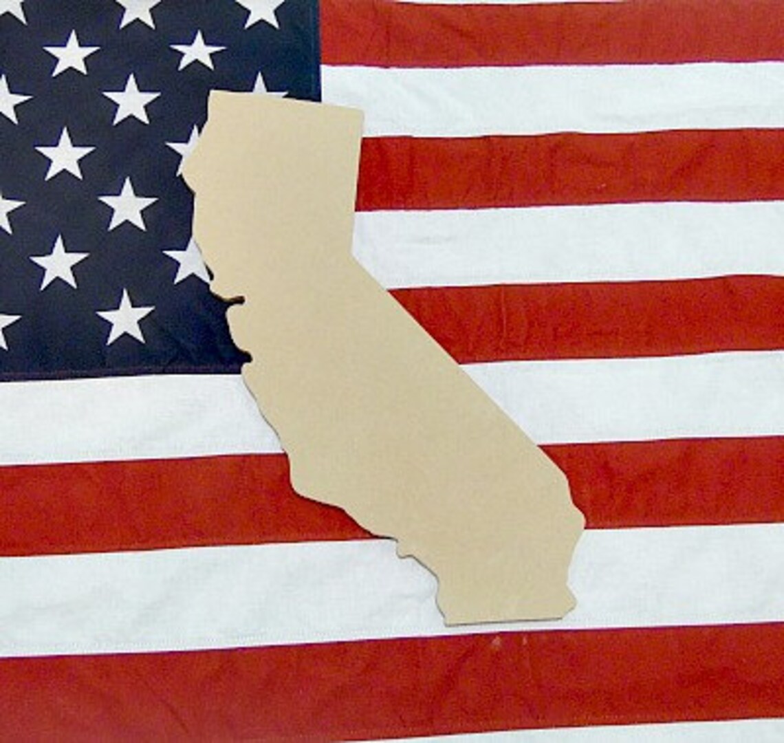 California Unfinished Wooden State Craft Decorable Shape Any - Etsy