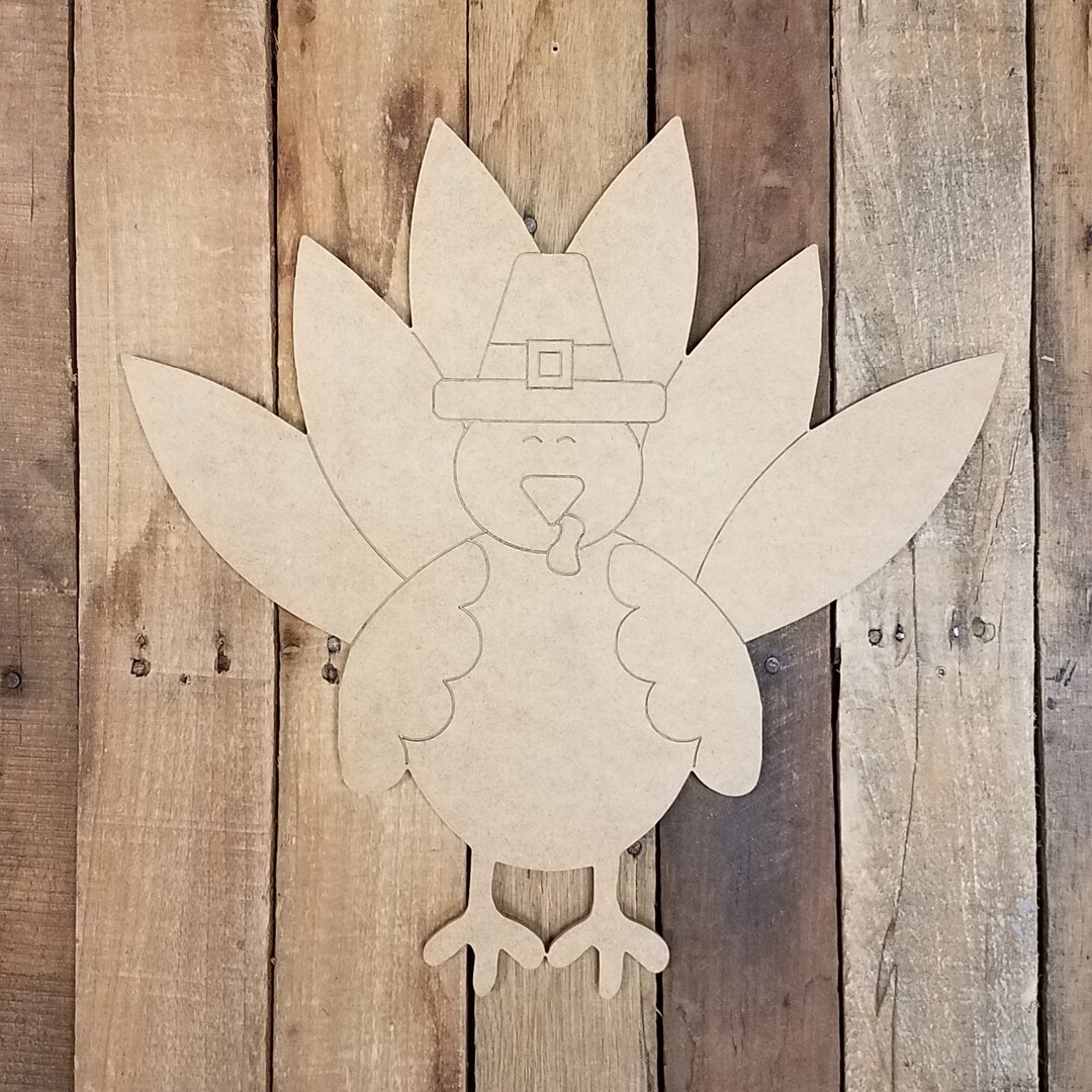 DIY Thanksgiving Turkey Wood Cutout: Paintable Fall Decor - Etsy