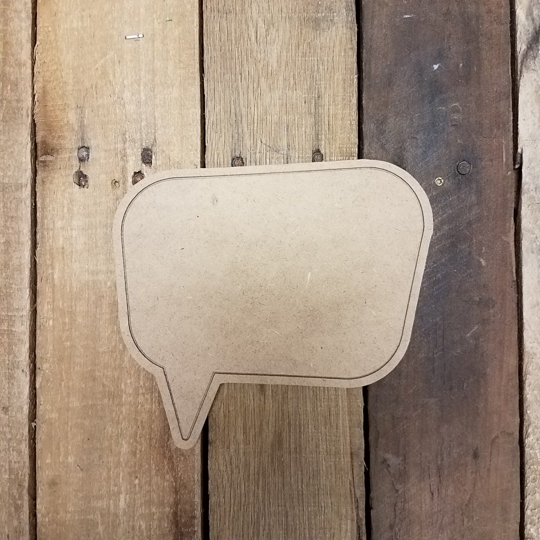 Blank MDF Comic Speech Bubble: DIY Unfinished Wood Wall Art - Etsy