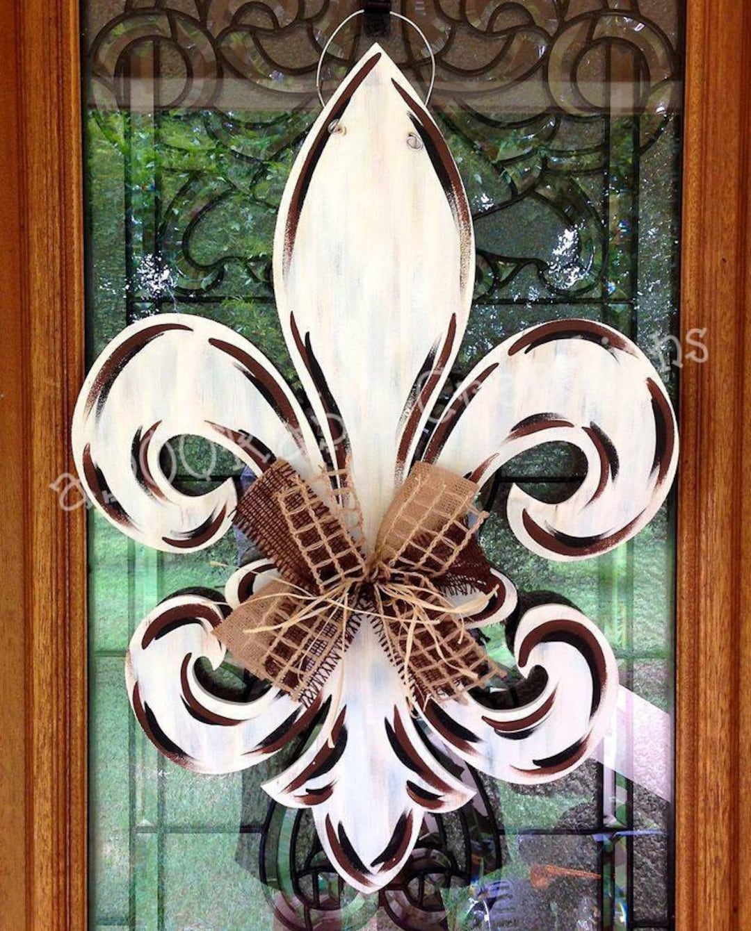 Fleur De Lis Wooden Craft Shape: Unfinished MDF Door Hanger - Etsy