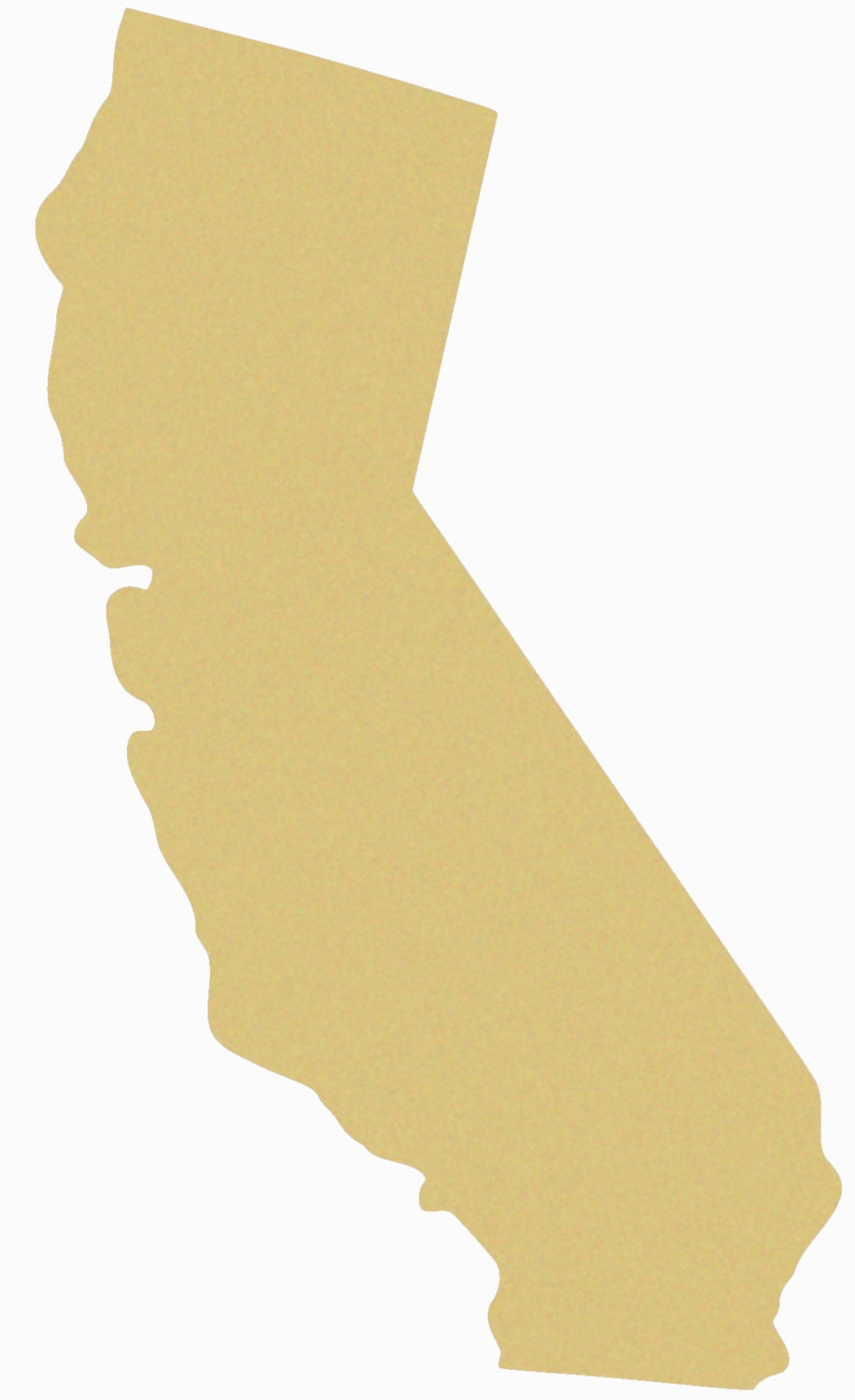 California Unfinished Wooden State Craft Decorable Shape Any - Etsy