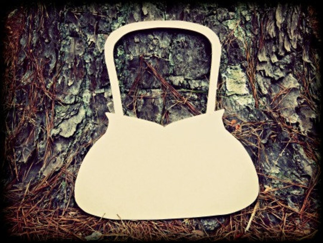 Unfinished Wooden Purse Craft Shape: DIY MDF Handbag Cutout - Etsy