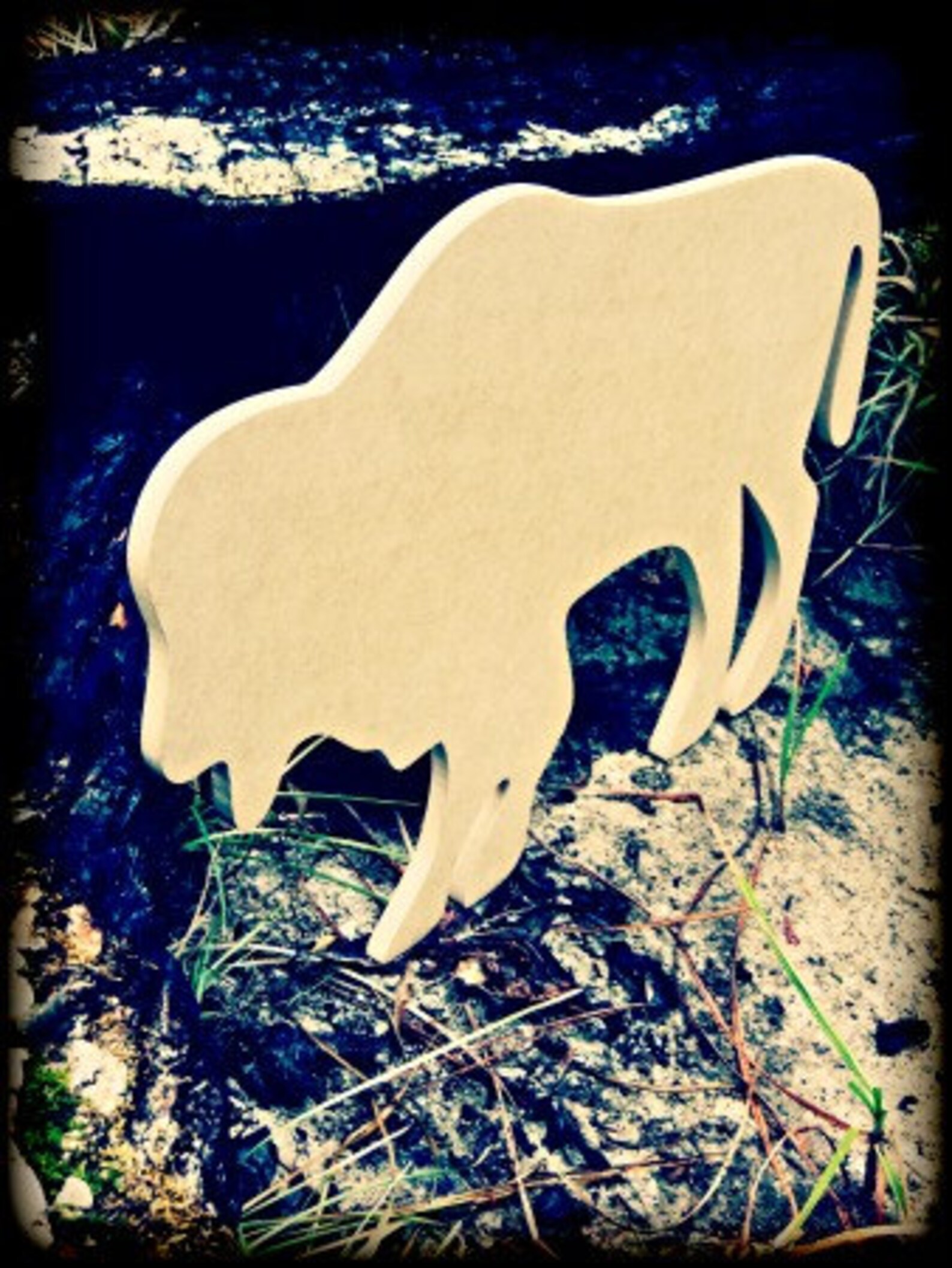 Buffalo Unfinished Wooden Craft Shape DIY Great Plains | Etsy