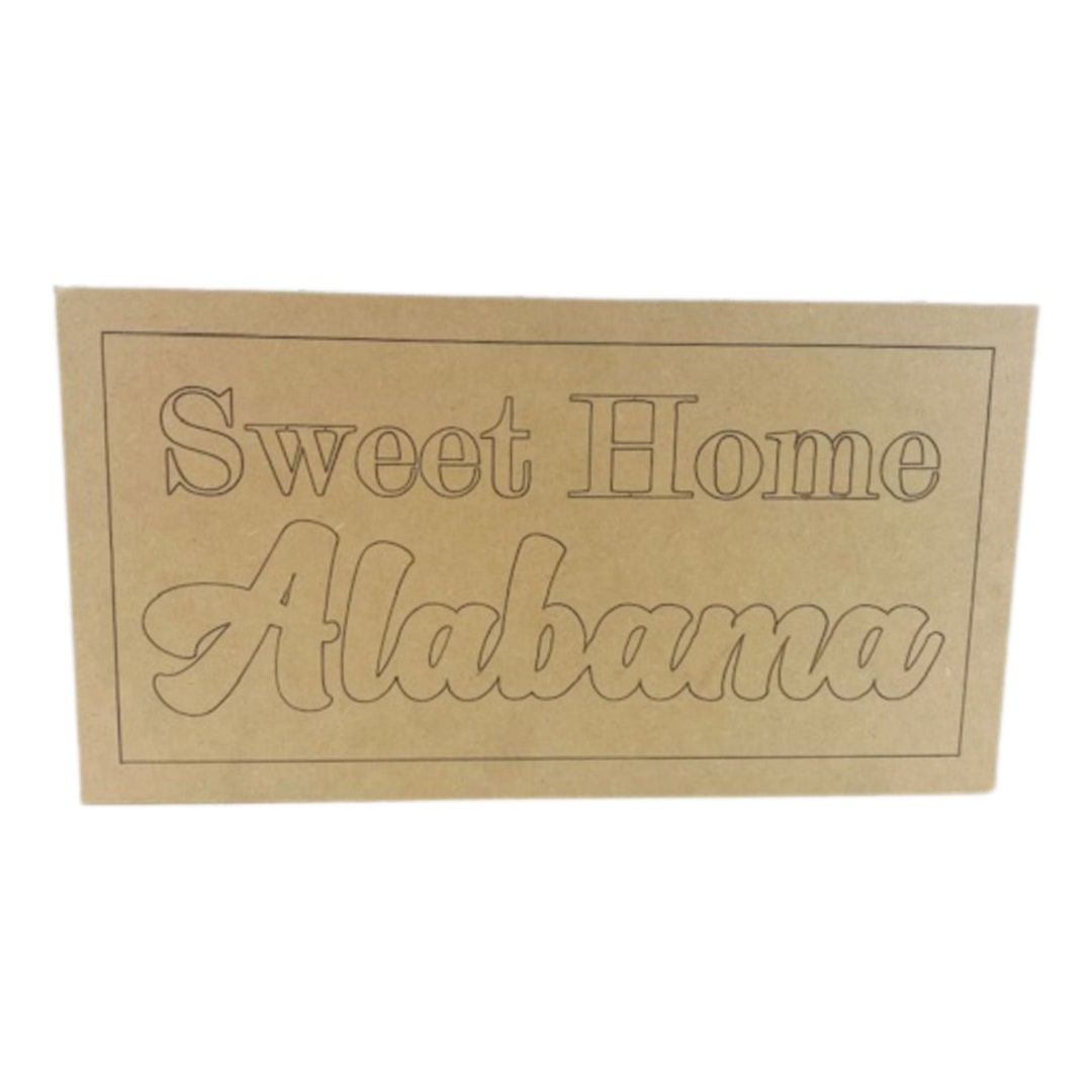 Sweet Home Alabama, Paint by Line Shape, Unfinished Craft Shape - Etsy