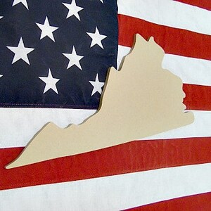 Virginia Unfinished Wooden State Craft Decorable Shape, Any State ...