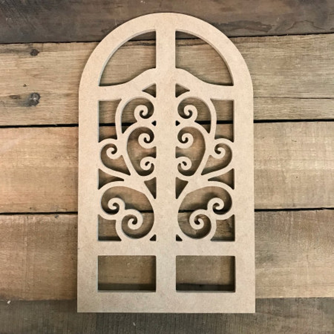 Unfinished Wooden Cathedral Window: DIY Farmhouse Decor - Etsy