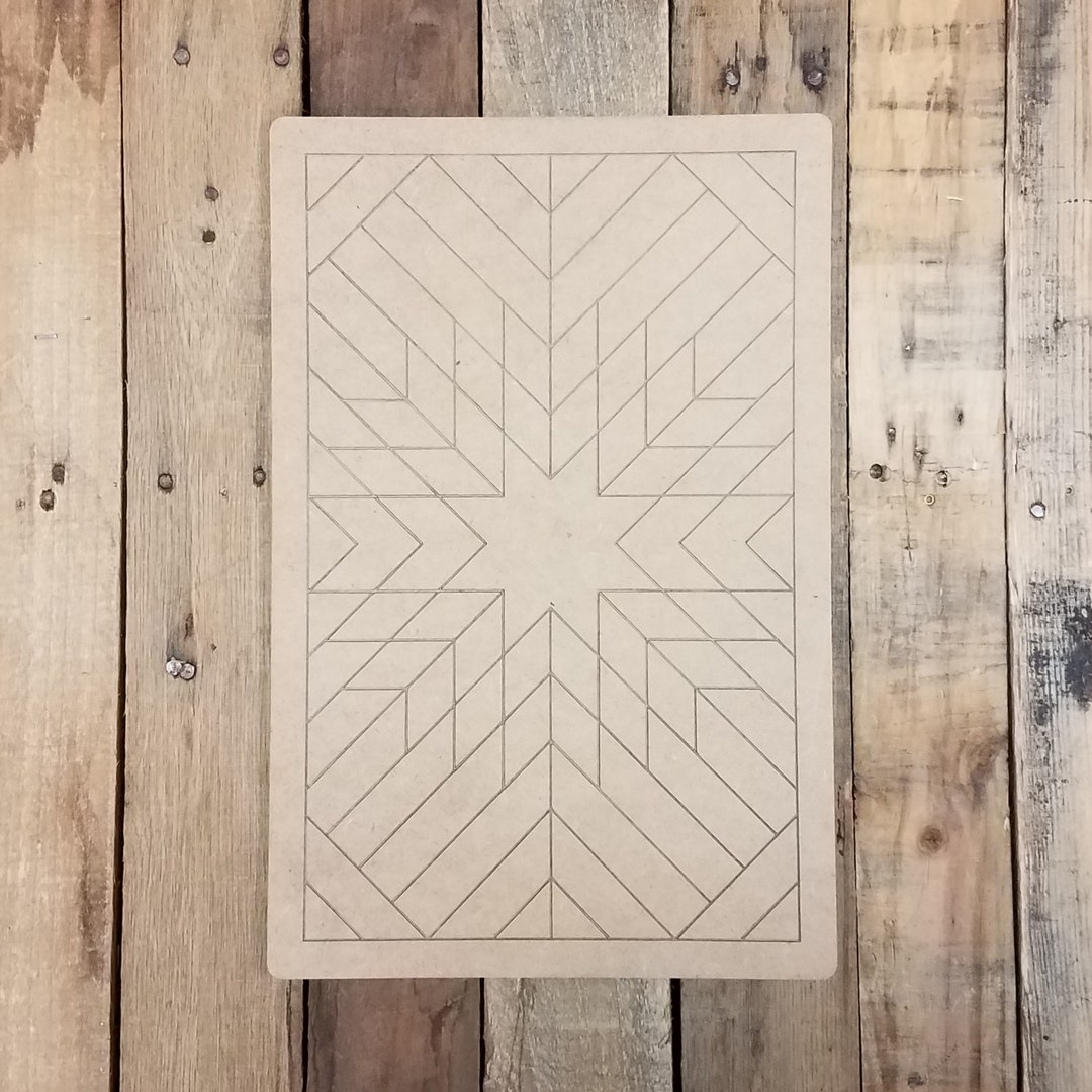 Rectangle Geometric Art Wall Hanger, Unfinished Wall Art, DIY Paintable ...