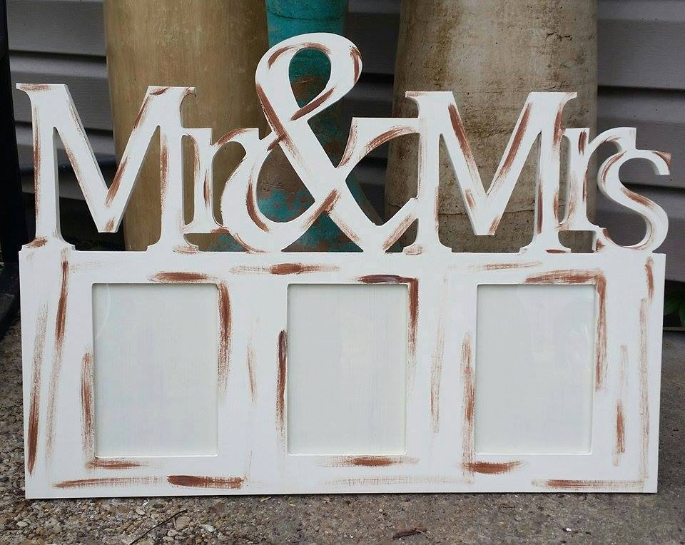 Mr and Mrs 3 Picture Frame Wood Art Home Decor Unfinished - Etsy
