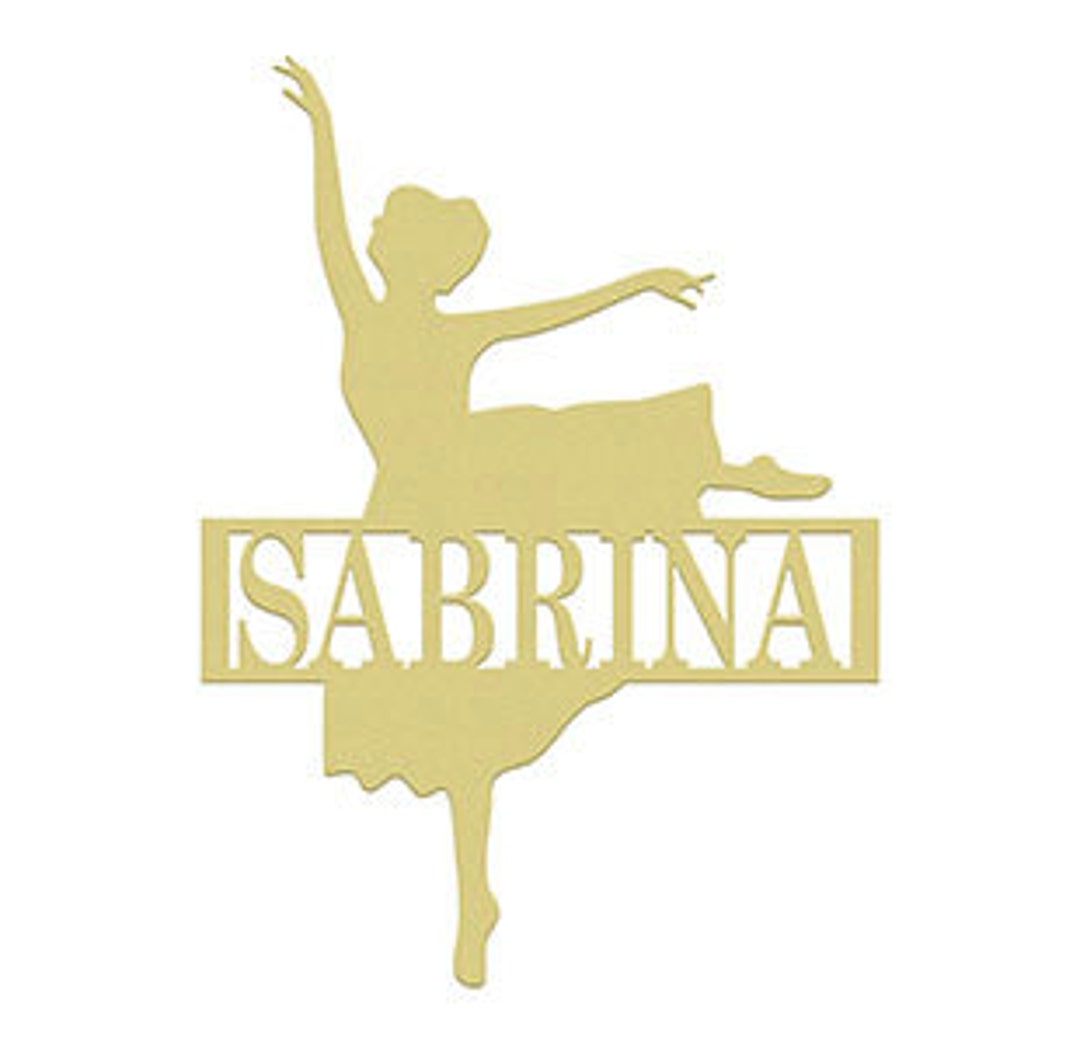Personalized Ballerina Name Sign: Unfinished Wood, Custom Dance Decor ...