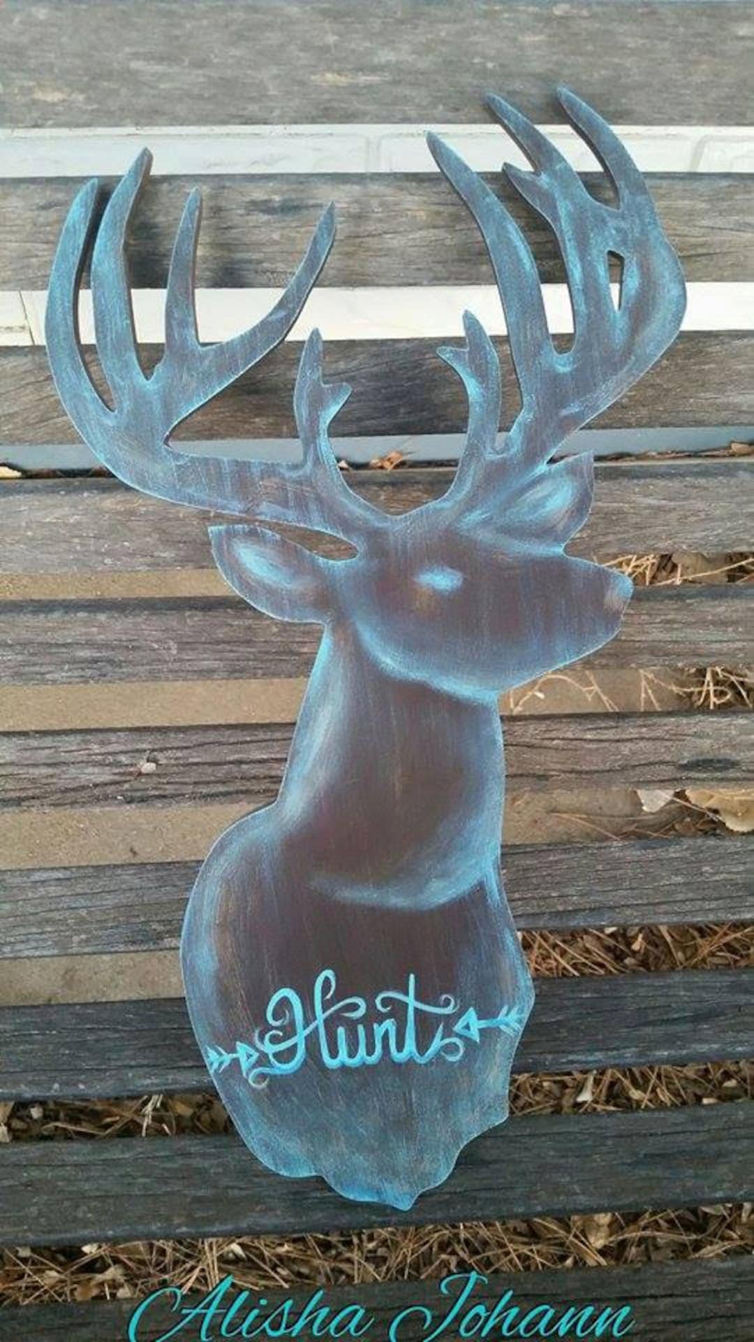 12 PT BUCK Unfinished Wooden Craft Shape, Do It Yourself, Hunting Decor ...