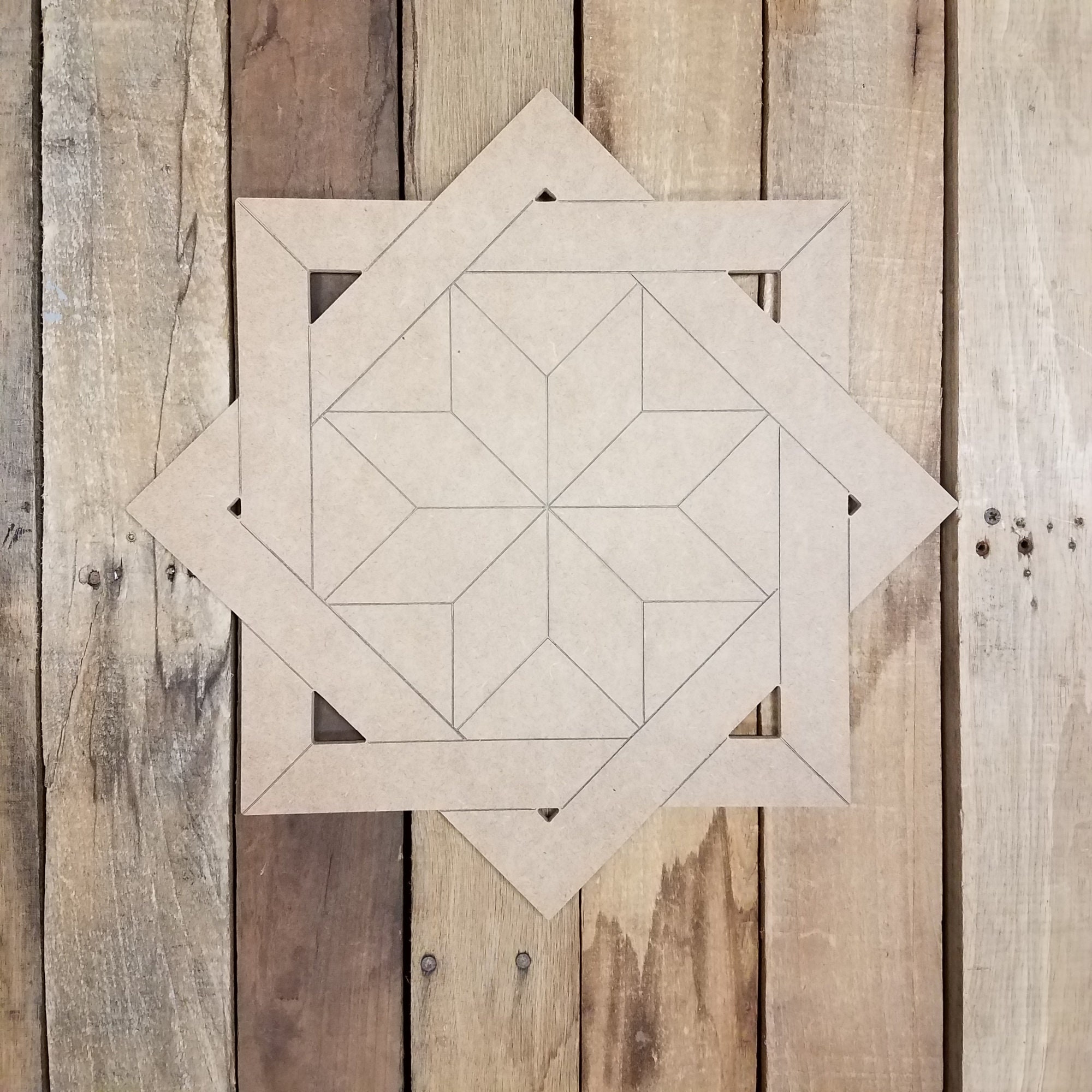 Woven Geometric Art Design Square Unfinished Wall Art DIY | Etsy