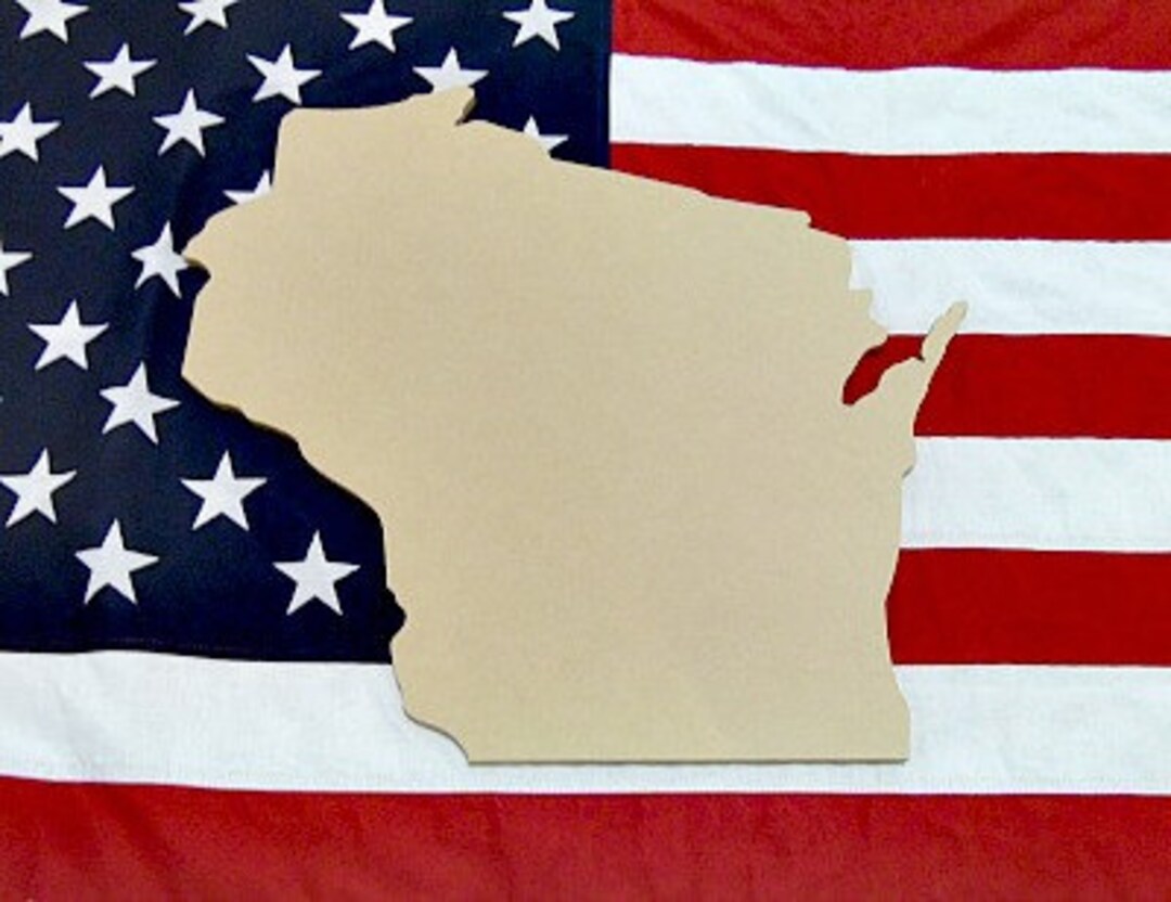Wisconsin State Unfinished Wooden State Craft Decorable Shape - Etsy