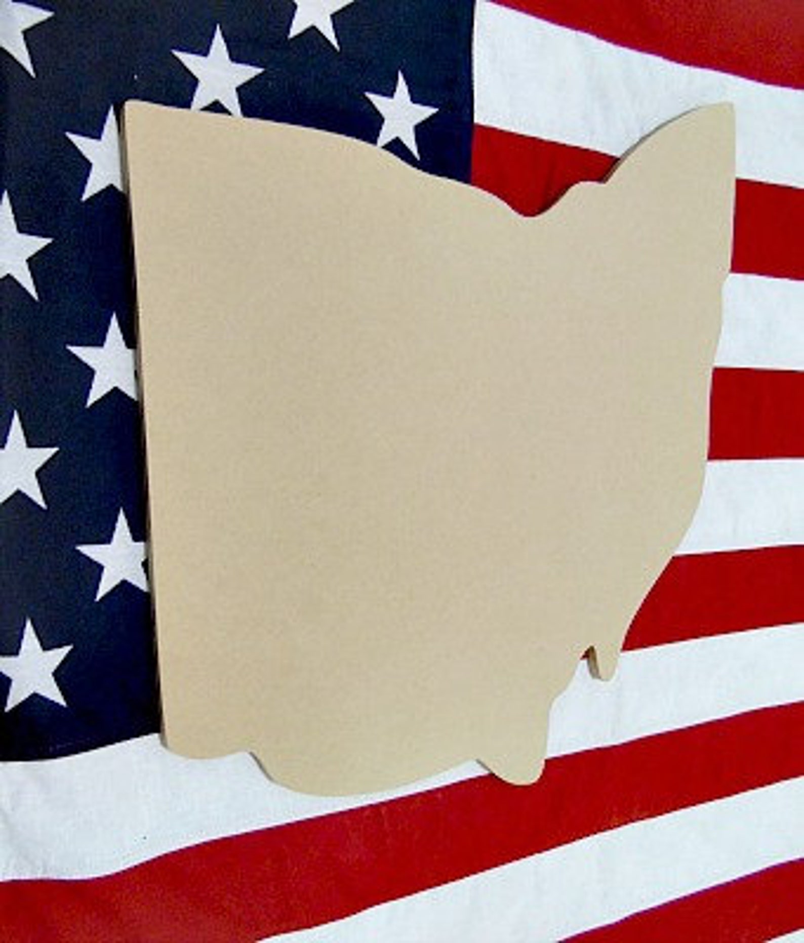 Ohio Unfinished Wooden State Craft Decorable Shape, Any State Available ...