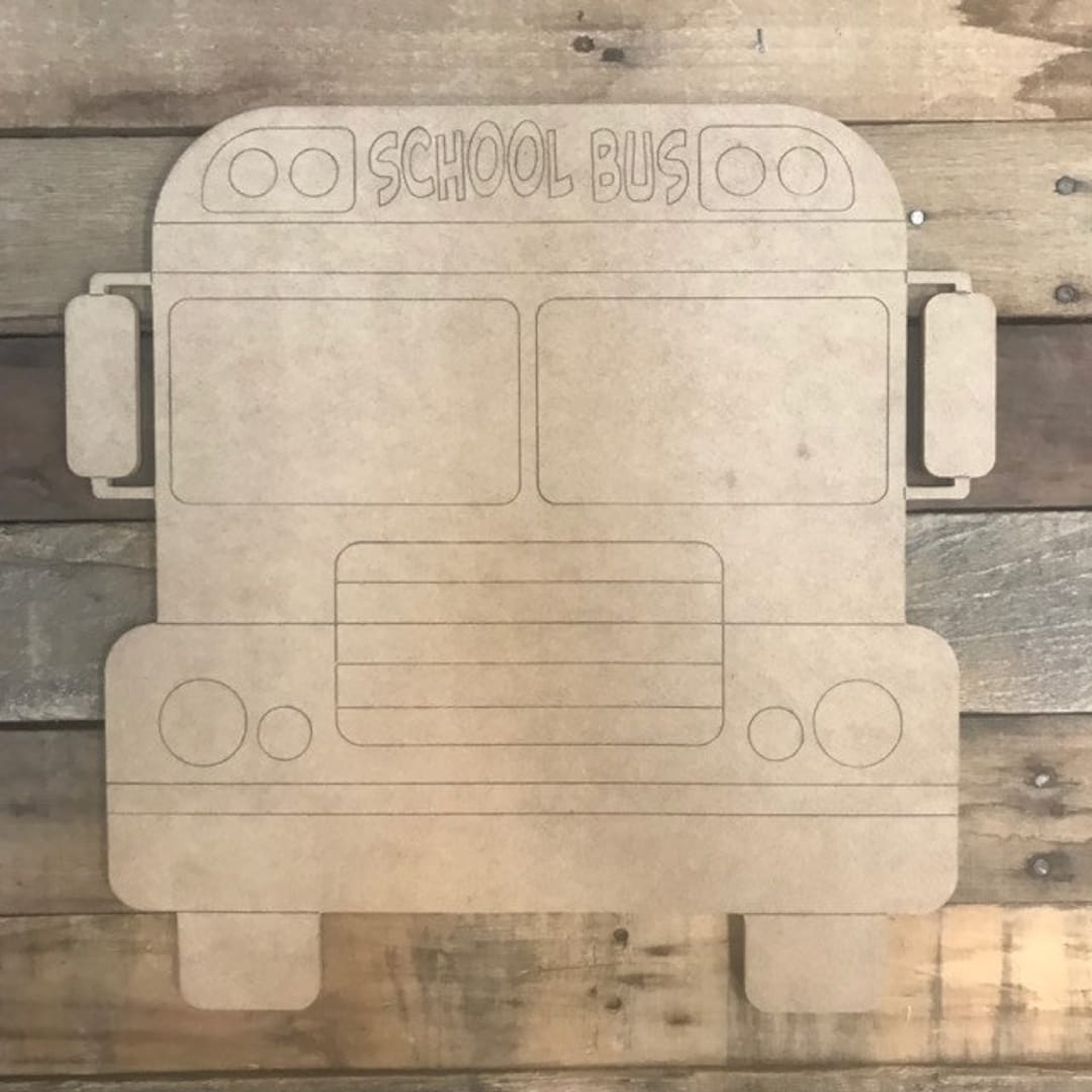 School Bus Cutout: DIY Paintable MDF Craft Shape - Etsy