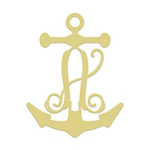 Small Monogram Letter, Anchor Frame Wooden, Door Hanger, Home Decor ...