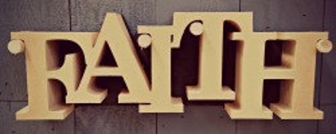 Wooden Unfinished Letters Block (FAITH), Home Decor, Wall Hanging - Etsy