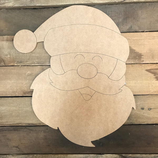 Santa Head Ornament - Etsy