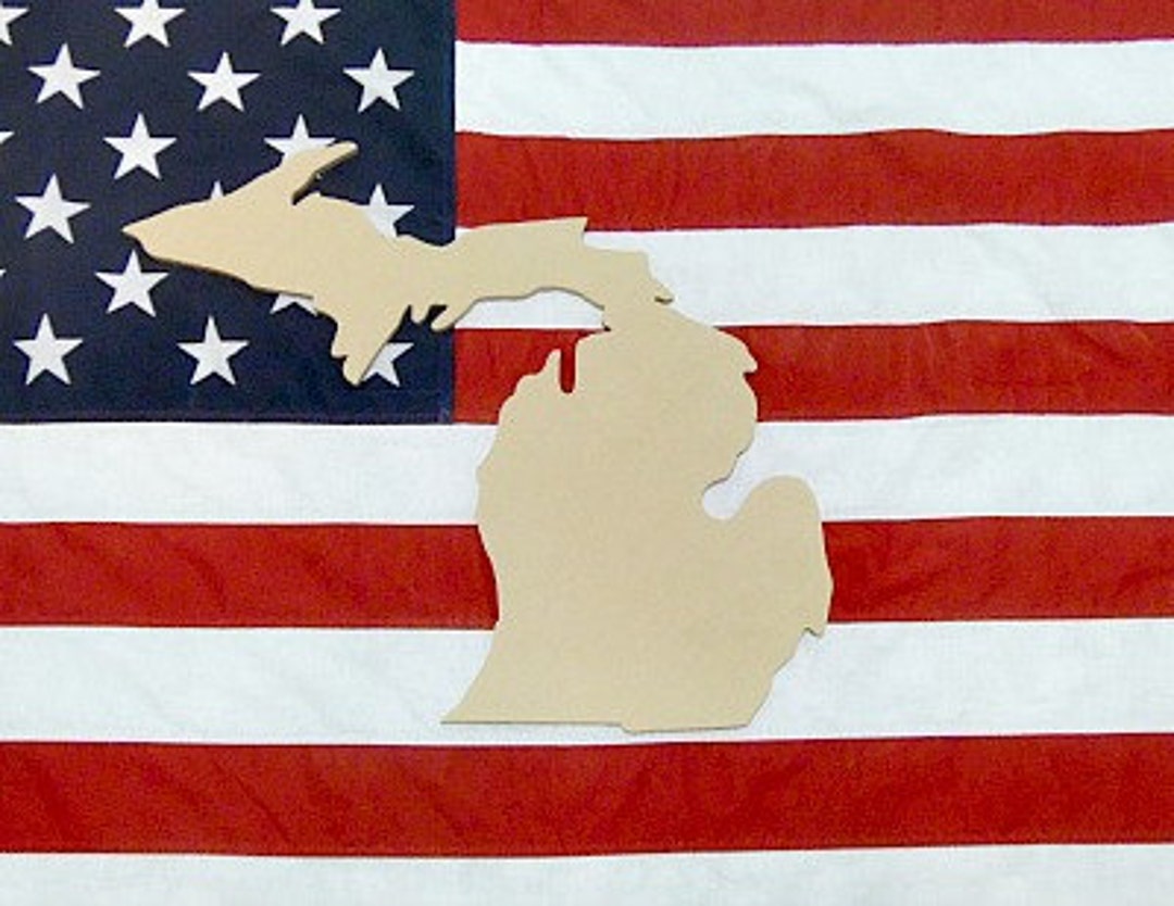 Michigan Unfinished Wooden State Craft Decorable Paintable Shape, Any ...