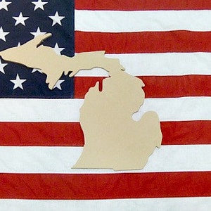 Michigan Unfinished Wooden State Craft Decorable Paintable Shape, Any ...