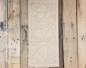 Woven Geometric Art Design Circle, Unfinished Wall Art, DIY Paintable ...