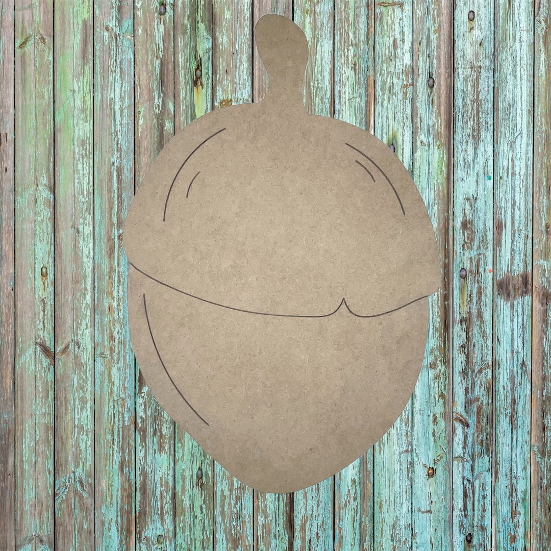 Acorn Wood Cutout: DIY Paintable Fall Decor Craft Shape - Etsy