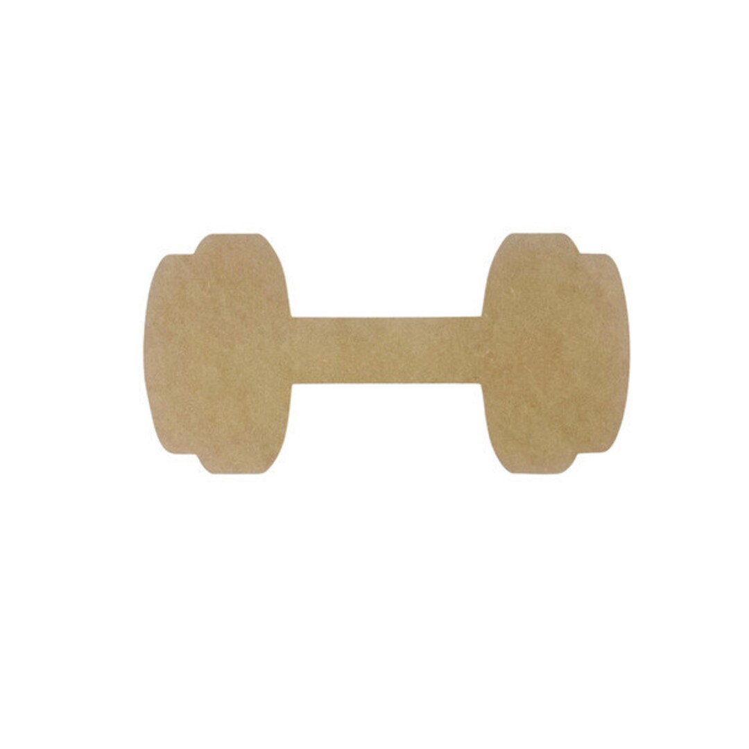 Dumbbell, Workout Equipment Shapes, MDF Wooden Craft, Unfinished Craft ...