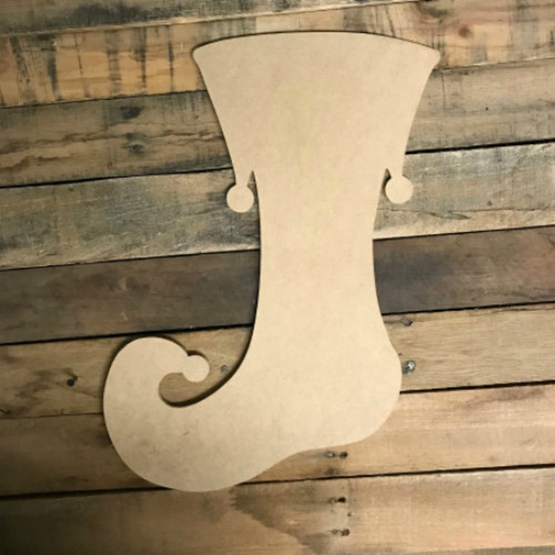 Wood Christmas Stocking Wooden Holiday Elf Stocking Cutout - Etsy