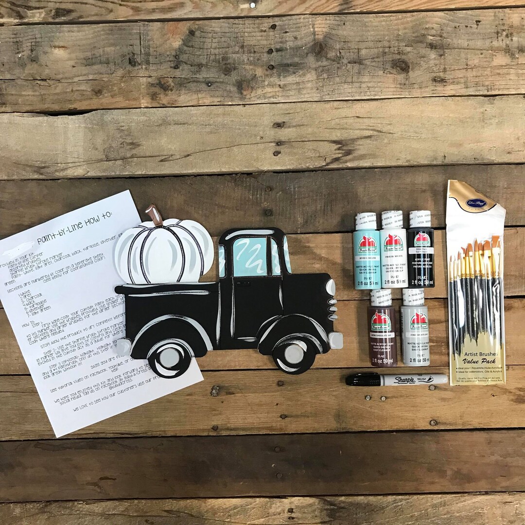 Pumpkin Truck Paint Kit, Video Tutorial and Instructions, DIY Children ...