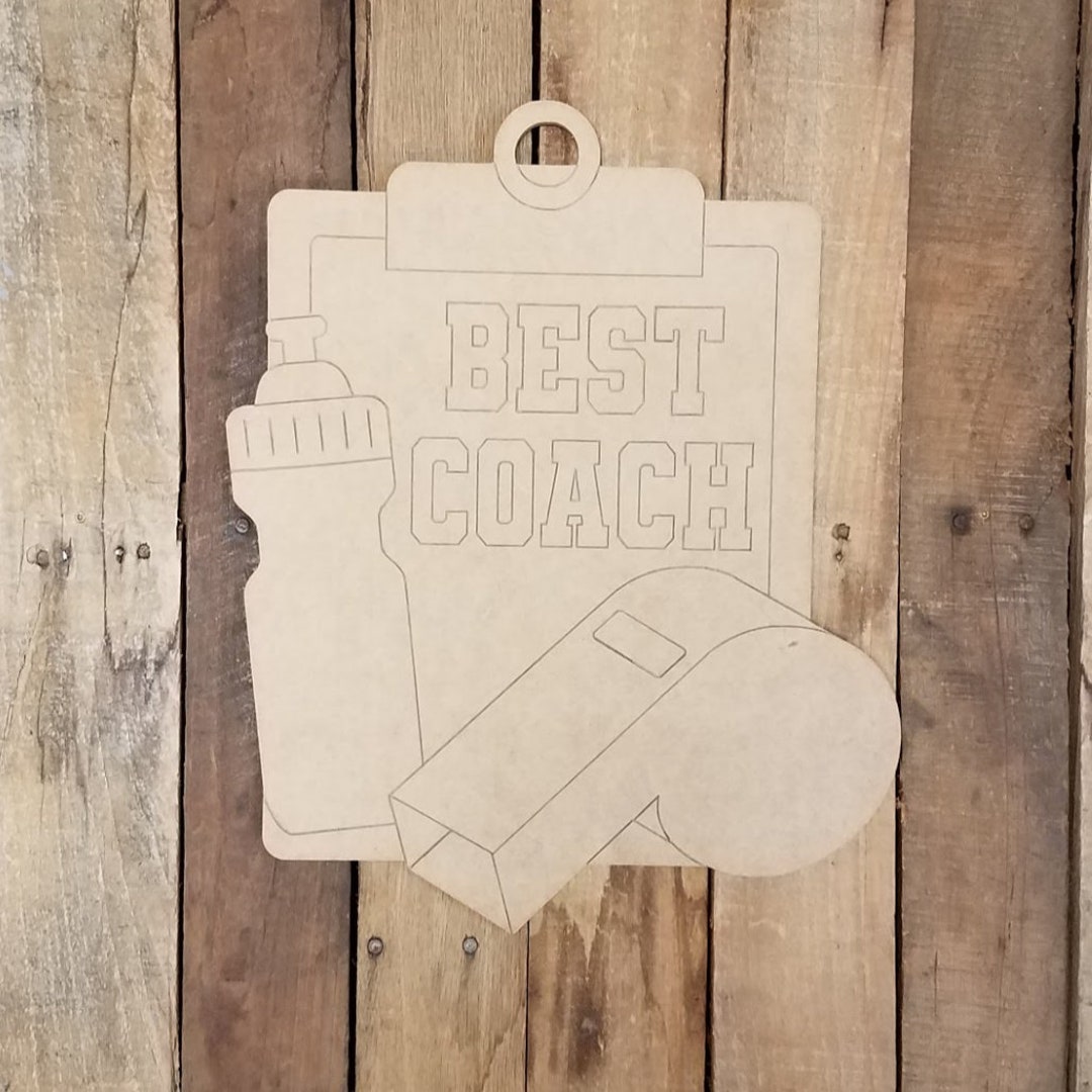 Coach Clipboard Cutout: Unfinished MDF Craft Shape - Etsy