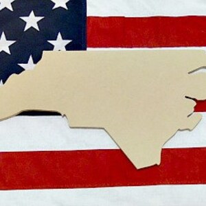North Carolina Unfinished Wooden State Craft Decorable Shape, Any State ...