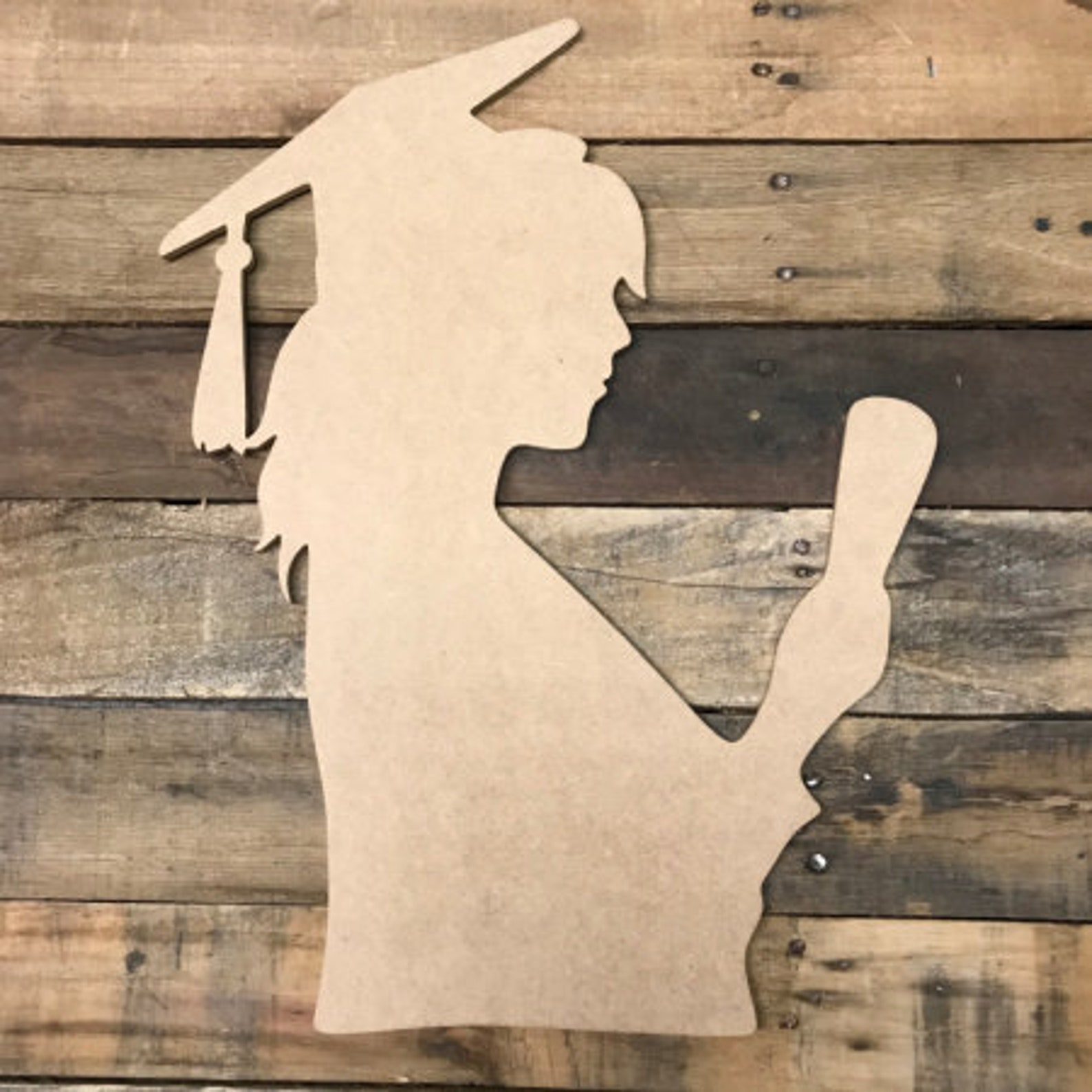 Girl with Diploma Graduating College Graduate With Hat and | Etsy