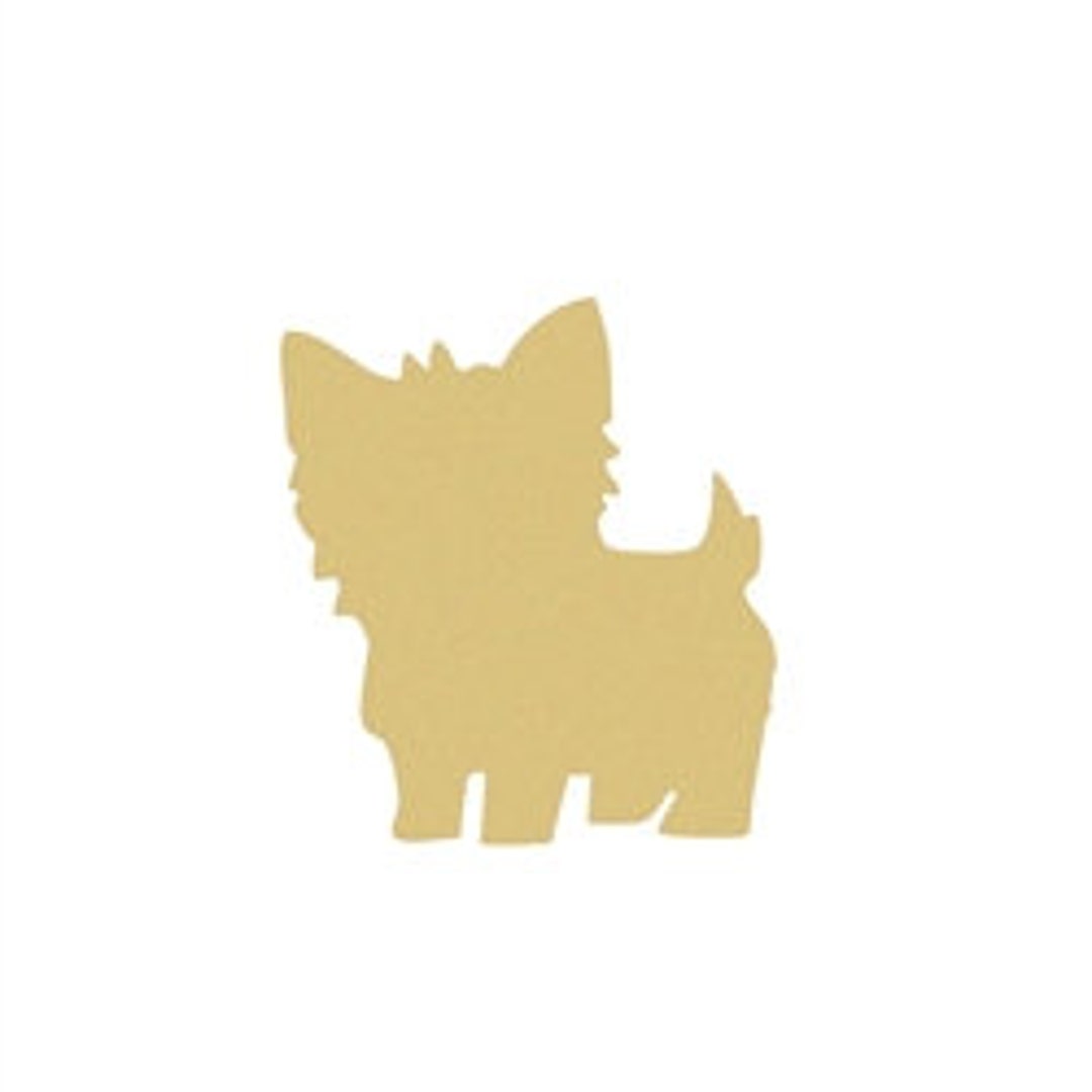 Teacup Yorkie Unfinished Wooden Craft Shape, Do It Yourself, Tiny Dog ...