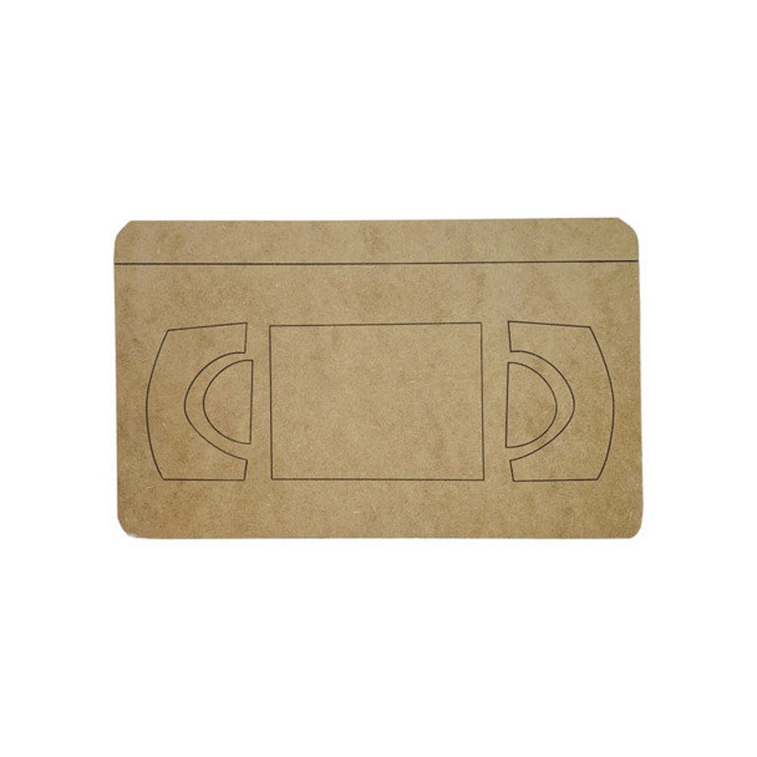 VHS Tape 90's Shape Unfinished Wood Cutout Paint by Line - Etsy
