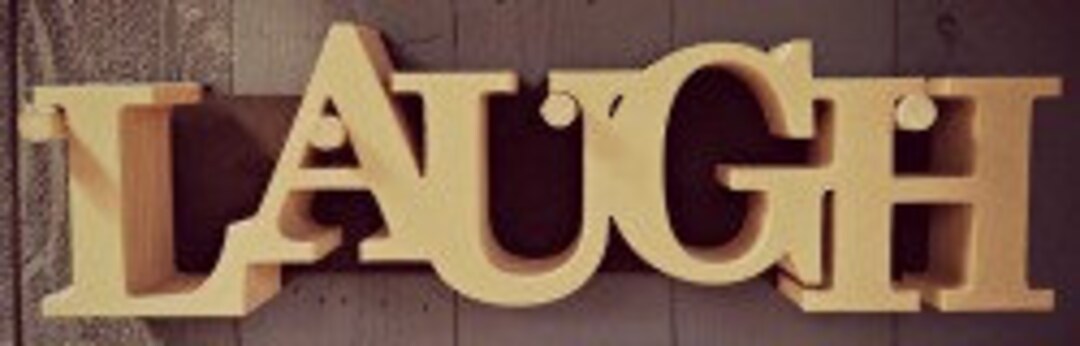 Wooden Unfinished Letters Block (LAUGH), Home Decor, Wall Hanging - Etsy