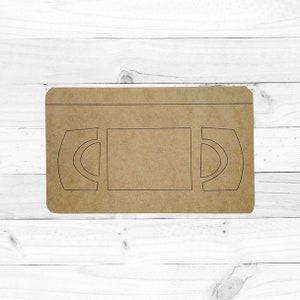 VHS Tape, 90's Shape Unfinished Wood Cutout, Paint by Line - Etsy