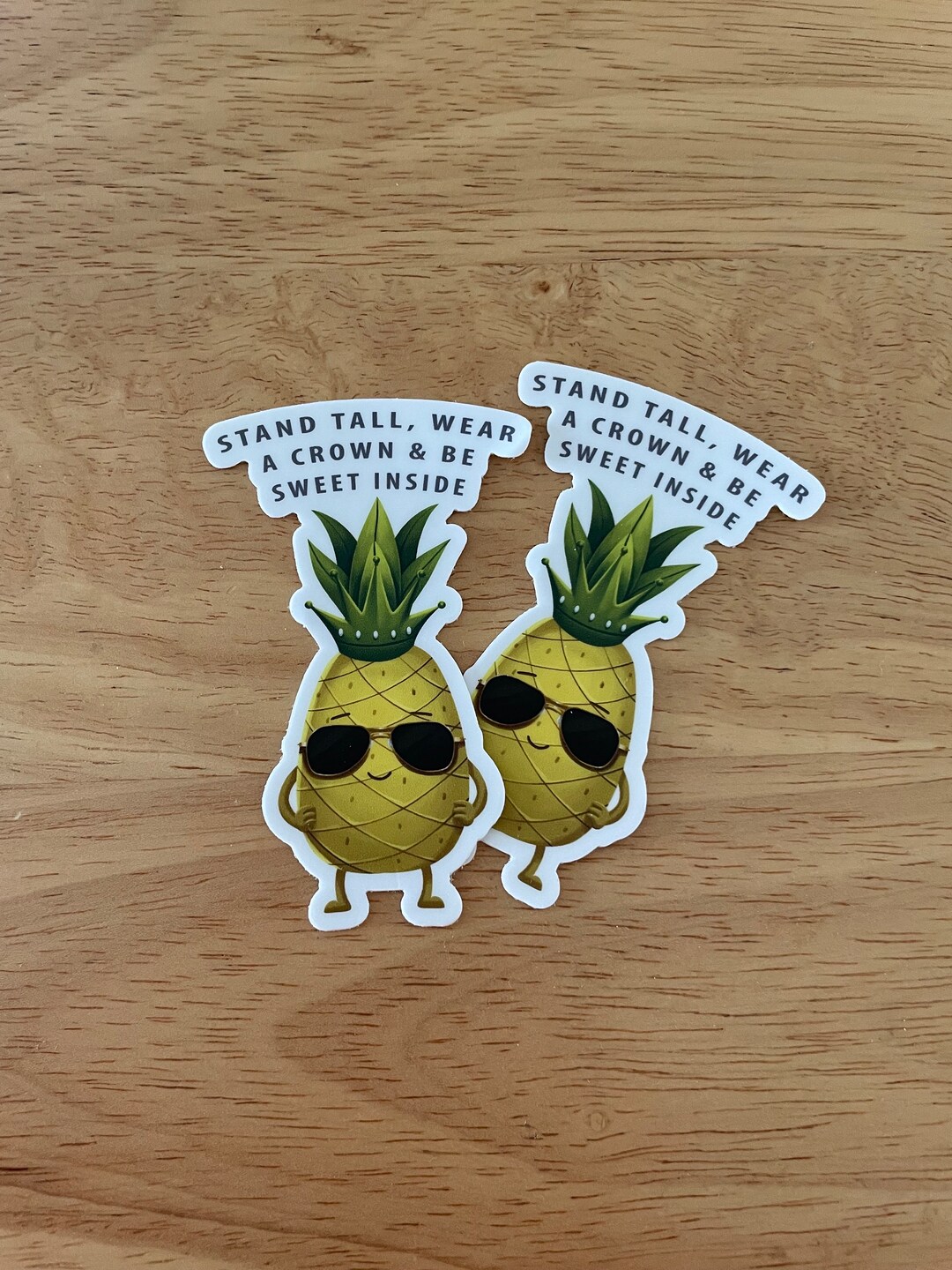 Pineapple STICKER Set of 2 - Be Like a Pineapple - Fruit Sticker ...
