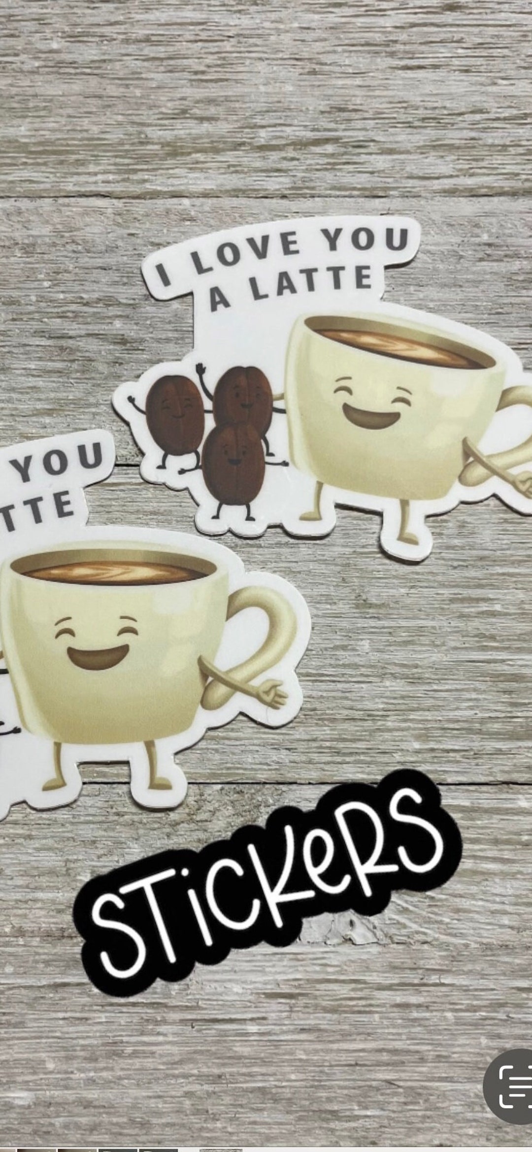 2 STICKERS I Love You - Cute Stickers - Set of 2 Stickers - Large ...