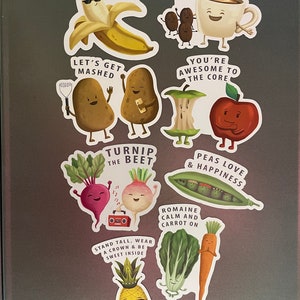 Set of 8 Magnets - Fridge Magnets - Thin Magnets - Foodie Magnets ...